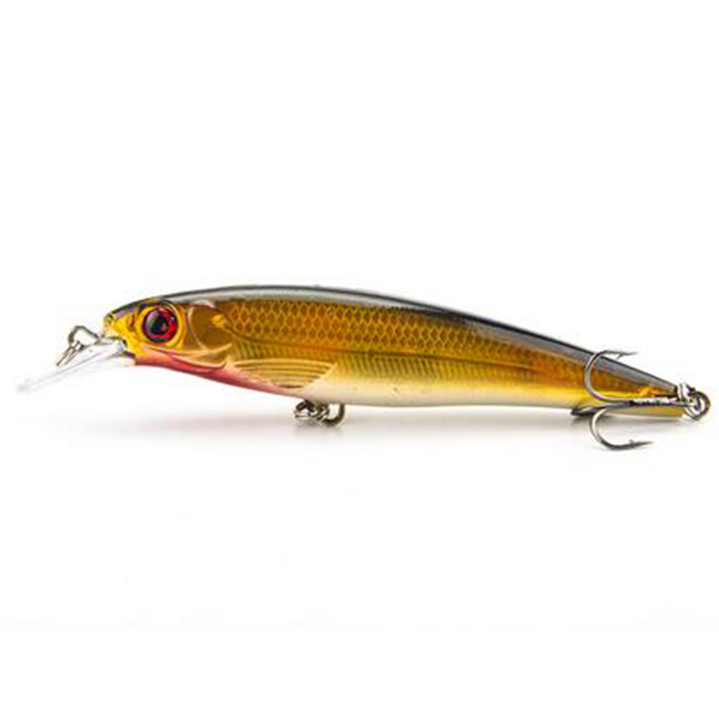Brand 1PCS Laser Minnow Fishing Lure 11CM 13G Pesca Hooks Fish Wobbler Tackle Crankbait ...
